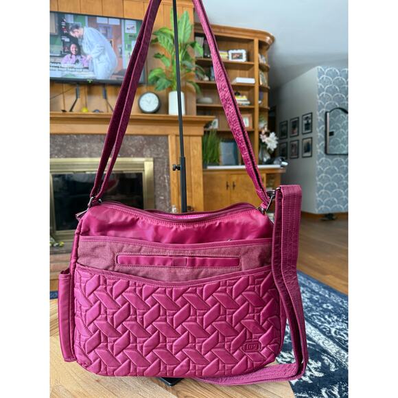 lug | Bags | Lug Breeze Crossbody Bag Cranberry Red Purse Travel Multi ...
